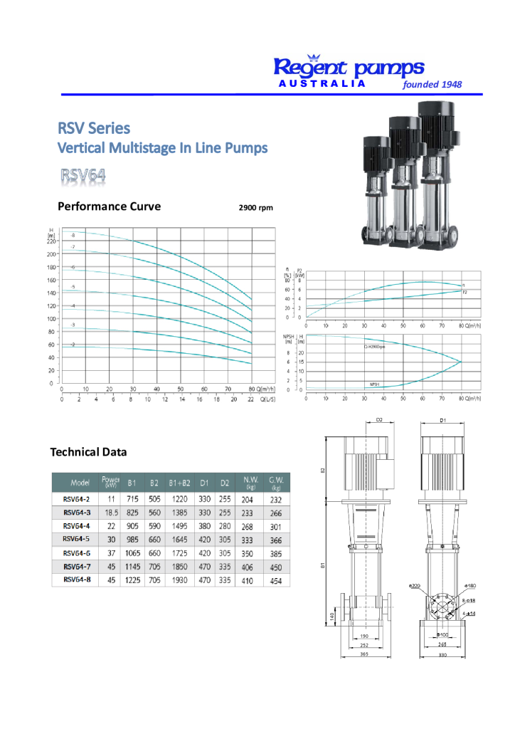 RSV Series Vertical Multistage Inline Pump - richrise